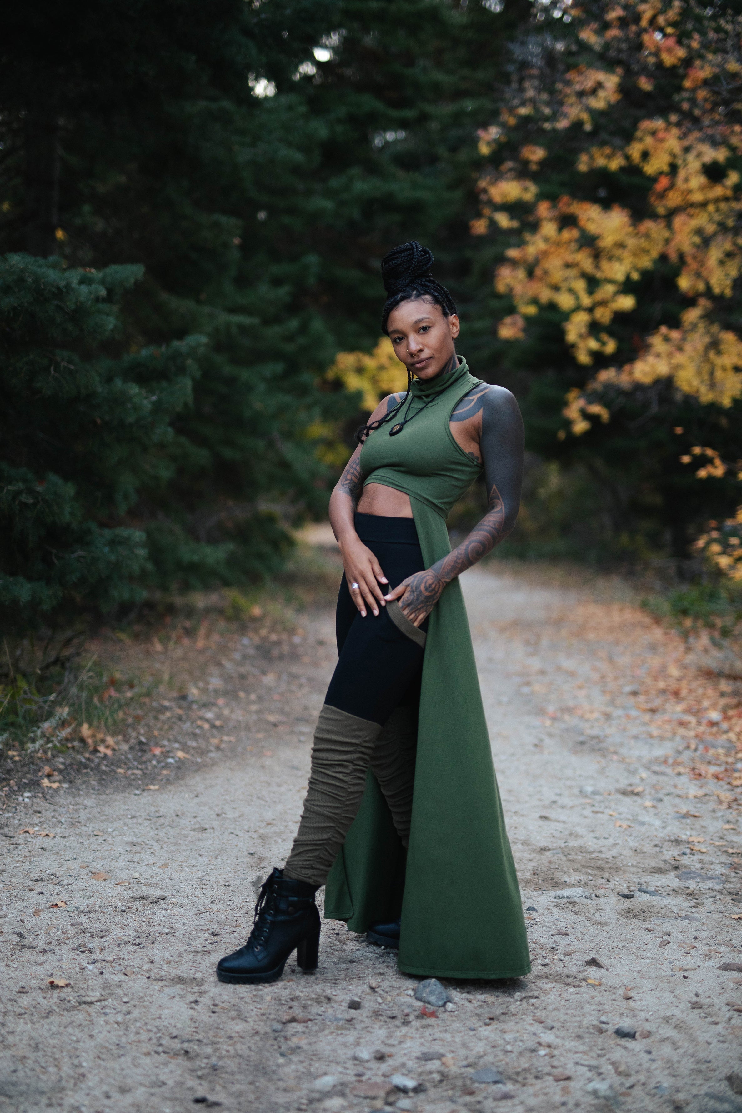 Druidess Duster Crop Top with Turtleneck | Earthy clothing inspired by ...