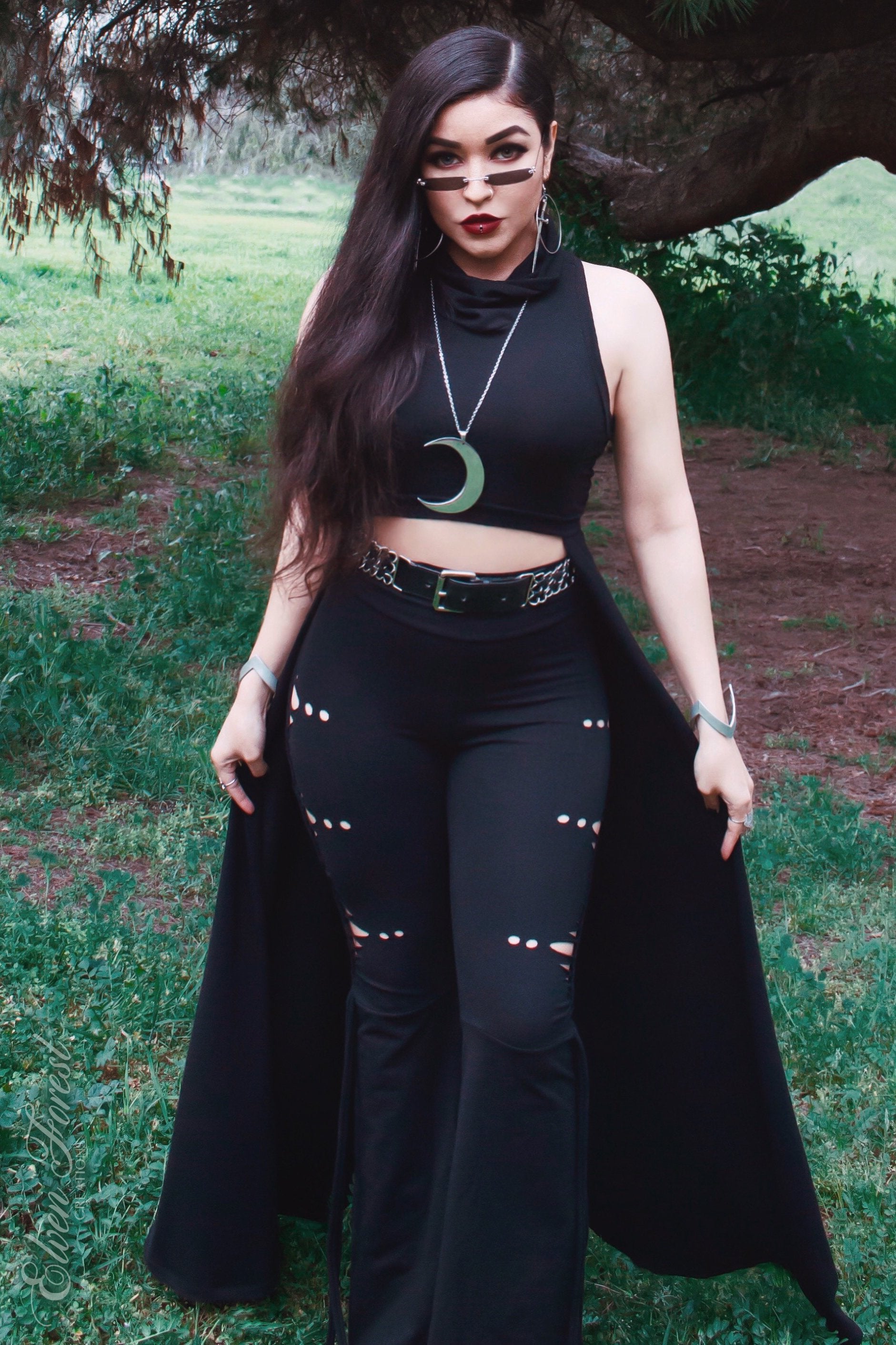 Druidess Duster Crop Top with Turtleneck | Earthy clothing inspired by ...