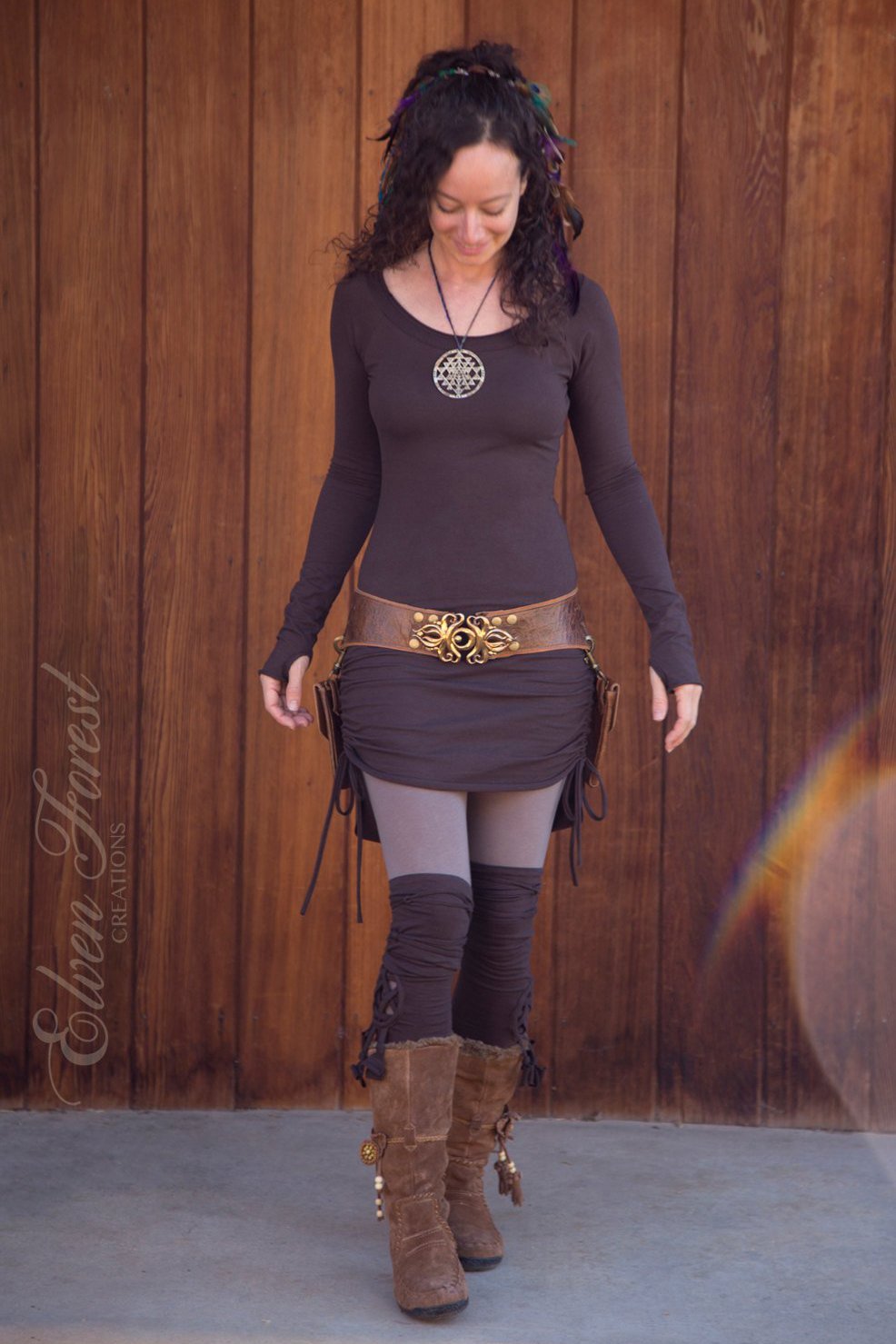 Hi-Lo Scrunchie Boatneck Dress | Earthy clothing inspired by fairytale ...