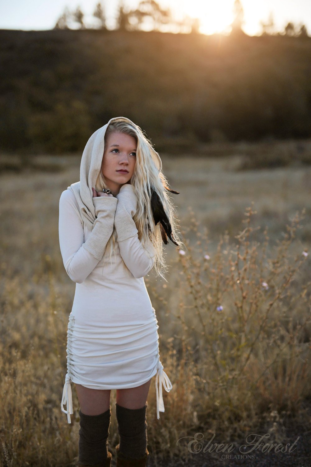 Thermal Pieced Winter Hoodie Dress | Earthy clothing inspired by ...