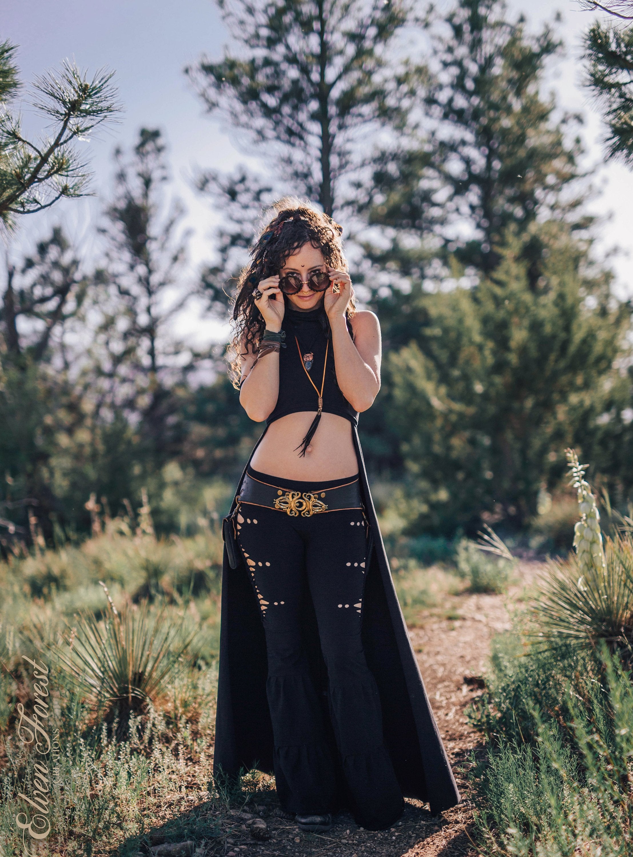 Druidess Duster Crop Top with Turtleneck | Earthy clothing inspired by ...