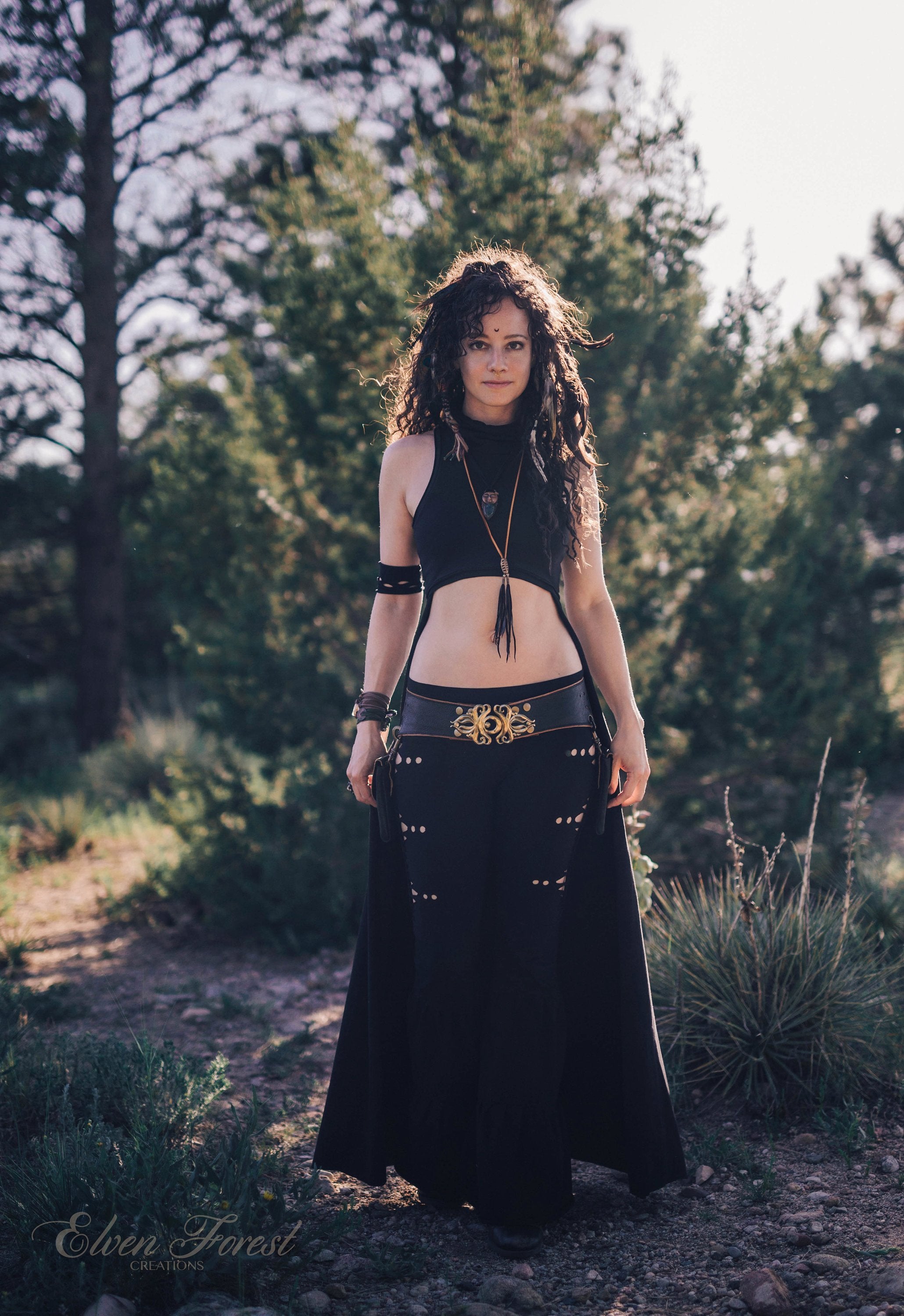 Druidess Duster Crop Top with Turtleneck | Earthy clothing inspired by ...
