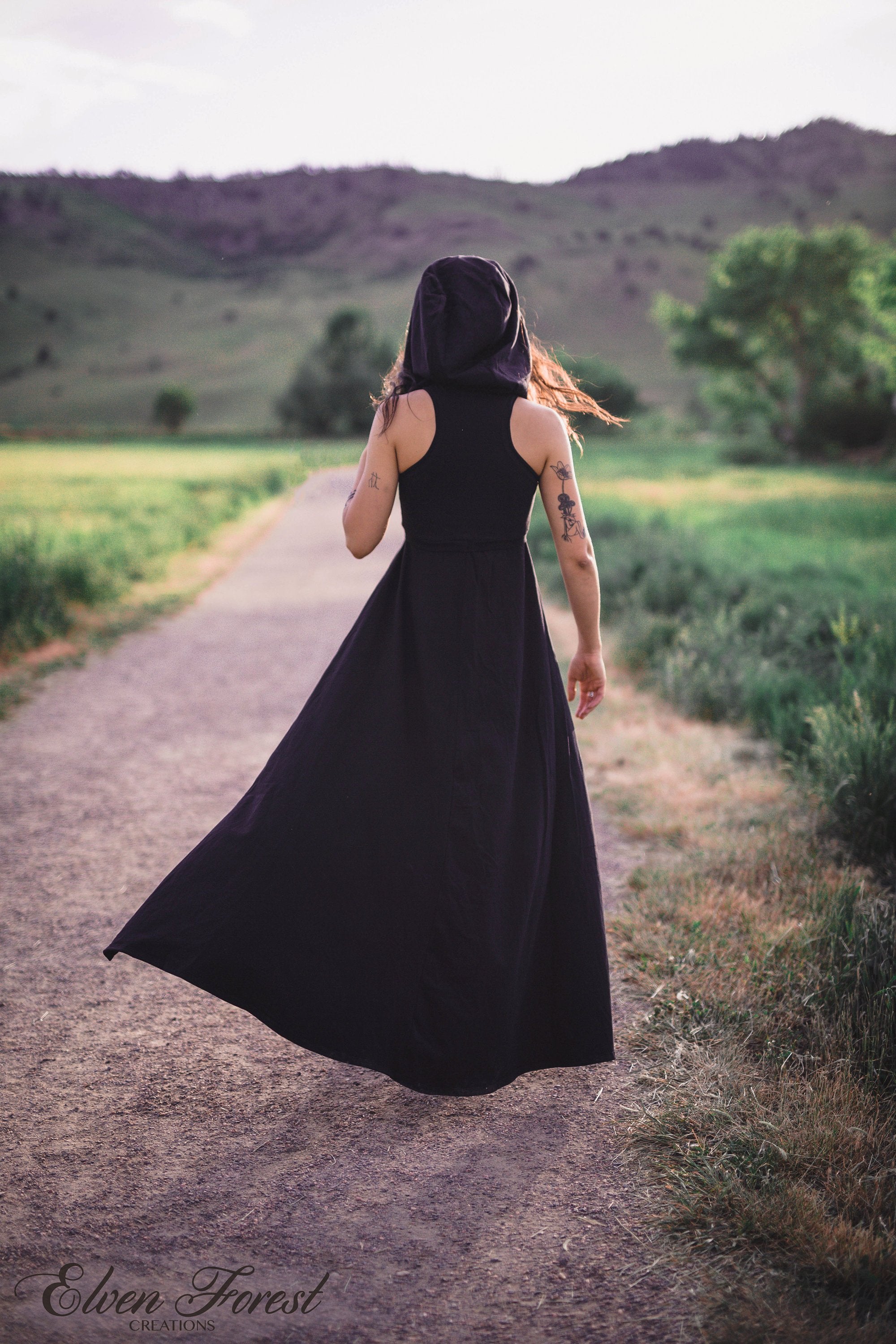 Druidess Duster Crop Top ~ with Structured Hood | Earthy clothing ...