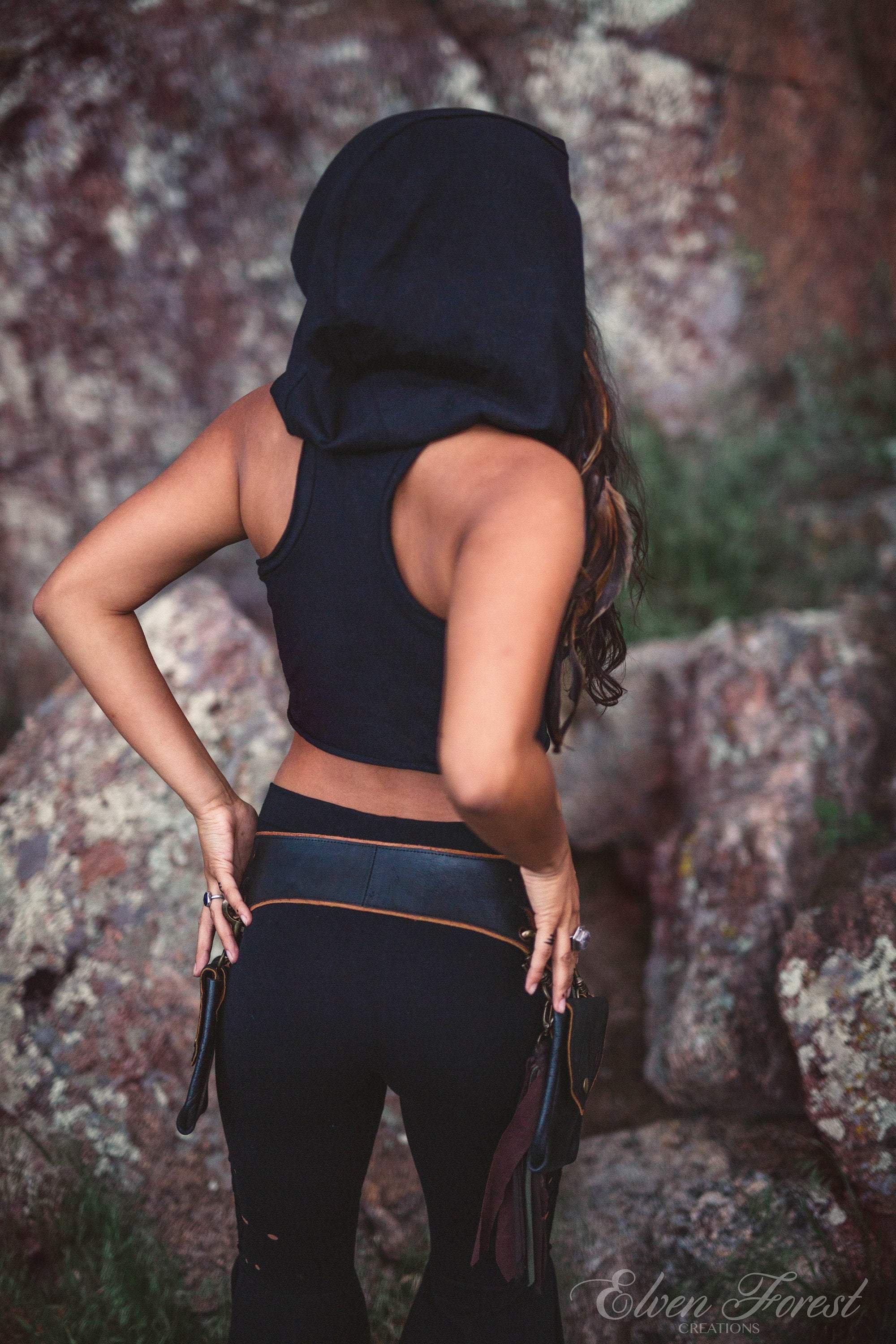 Dust Mask Hoodie Crop Top | Earthy clothing inspired by fairytale and ...