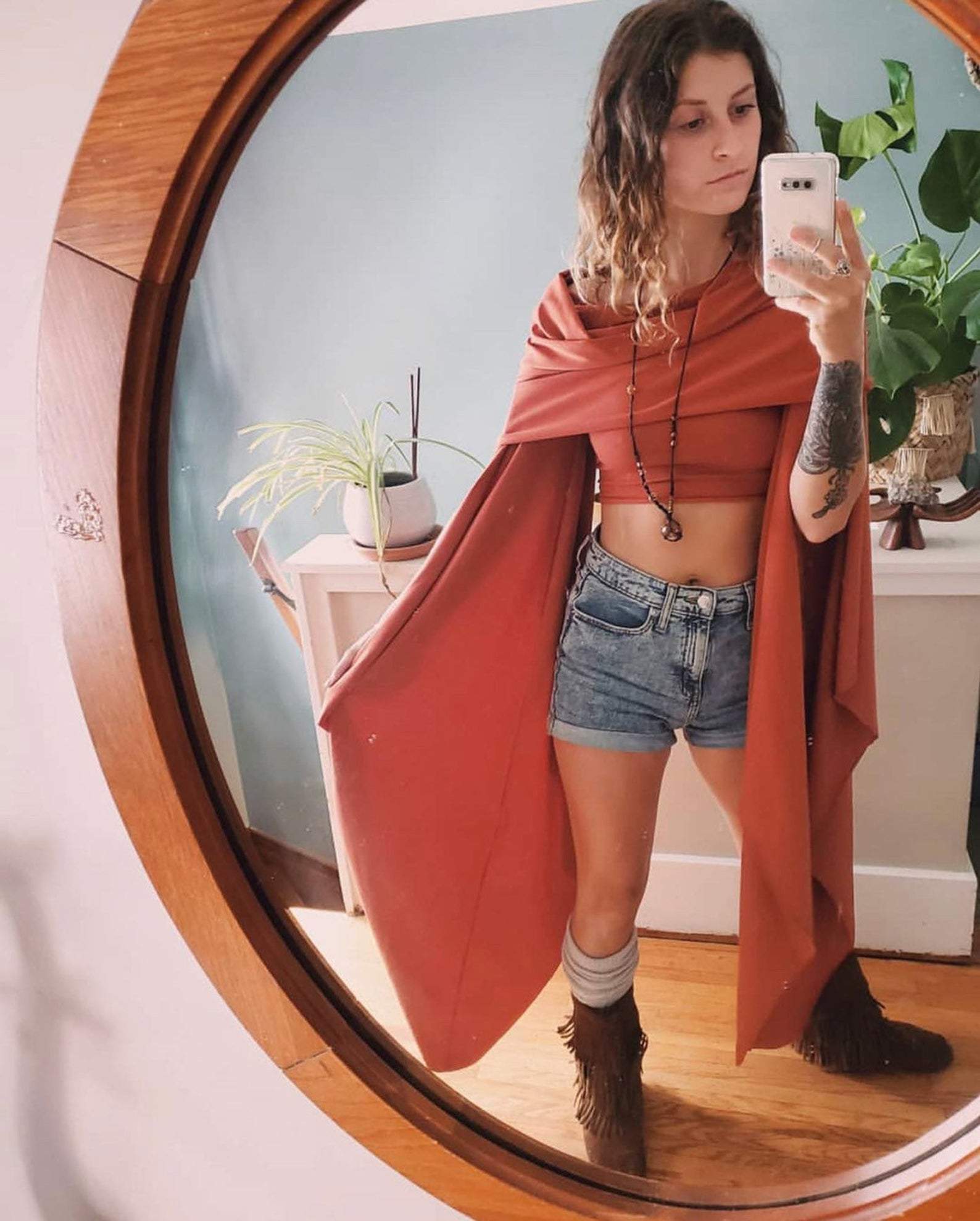 Wing Sleeve Crop top with Generous Hood | Earthy clothing inspired by ...